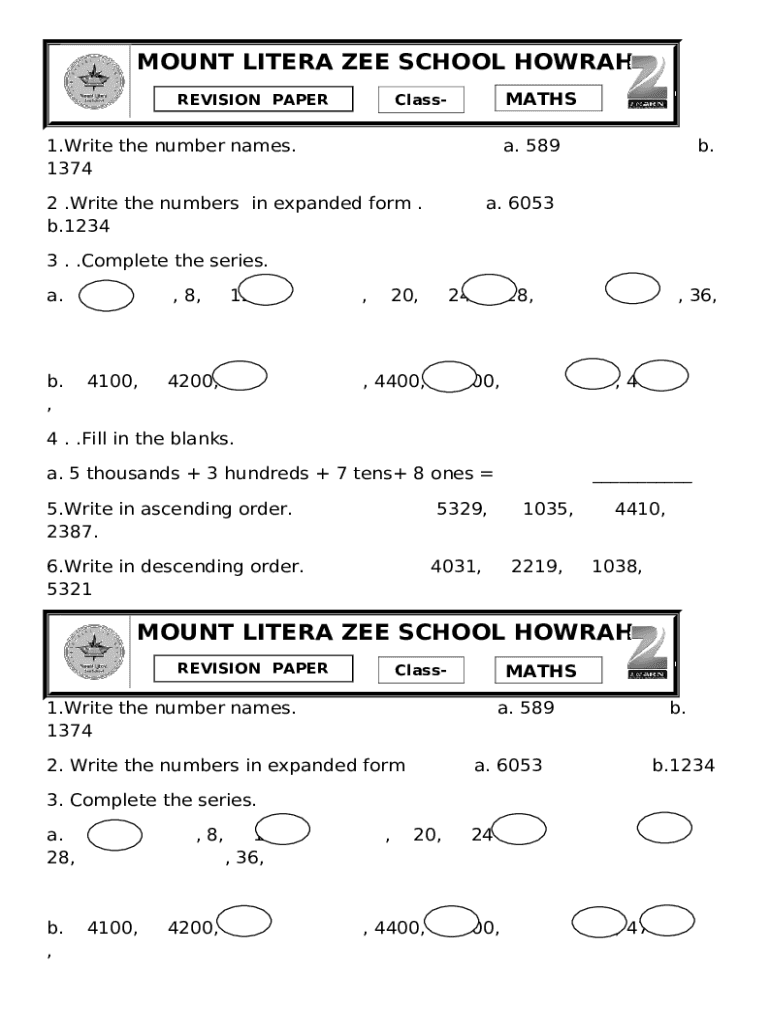 Writing Numbers in Expanded Overview & Examples Doc Template | pdfFiller