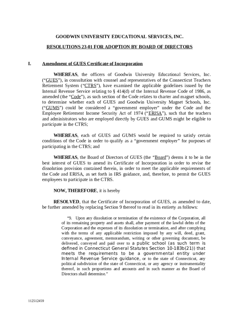 goodwin university educational services, Inc Doc Template | pdfFiller