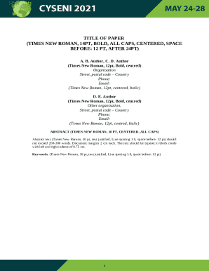 single-spaced, 12-pt Times New Roman font Doc Template | pdfFiller