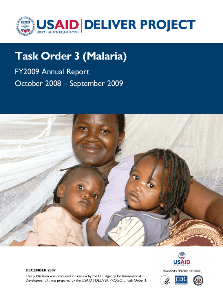 Fillable Online pdf usaid task order 3 (malaria) - fy2008 annual report ...