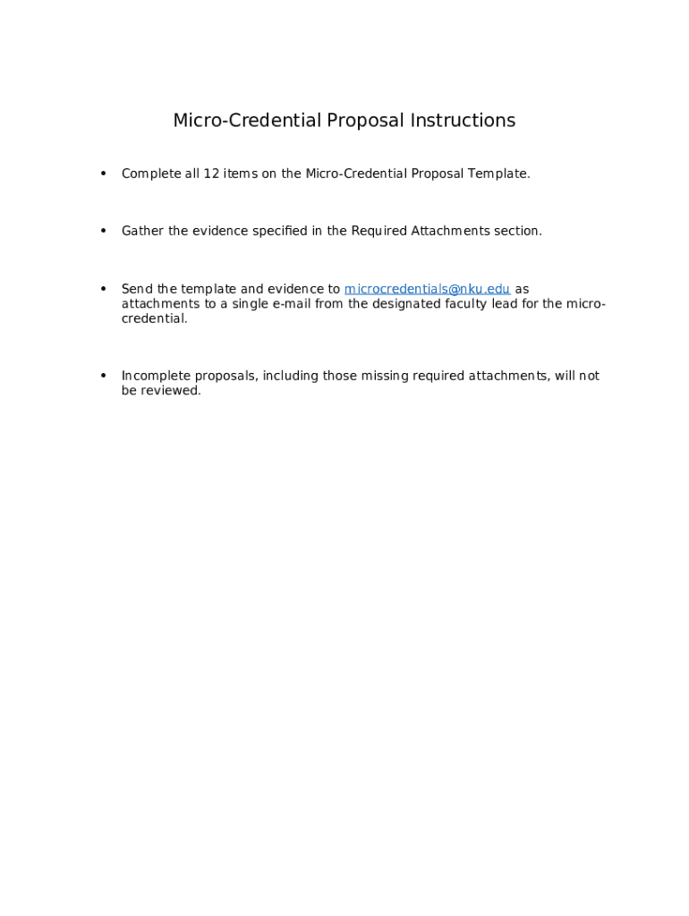Signature Approvals for Micro-Credential Course Instructors - inside nku Doc Template | pdfFiller