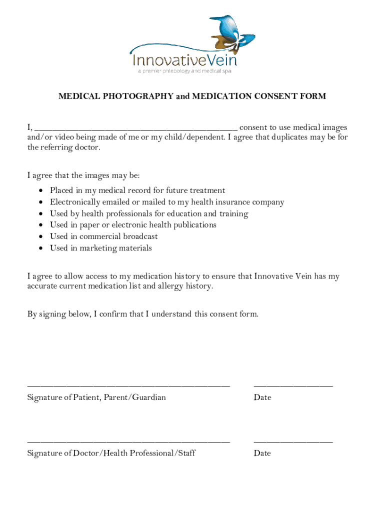 Fillable Online Patient Consent for Medical Photography (1) Fax Email ...