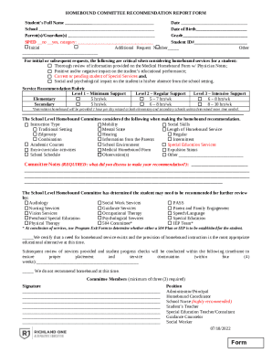 Texas General Education Homebound Supplement ... Doc Template | pdfFiller