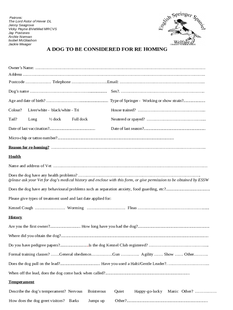 Puppy Request Doc Template | pdfFiller