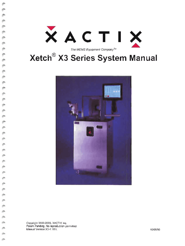 Fillable Online Xactix e1 XeF2 Etch System - Singh Center for ...