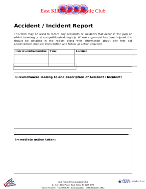 Questions and Answers for Accident/Incident Reporting Doc Template ...