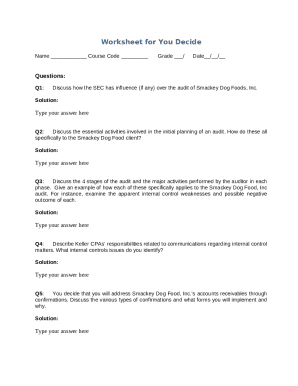 Worksheet for Exploration 2 Doc Template | pdfFiller