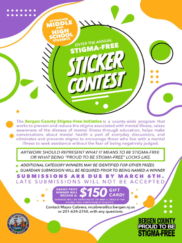 Fillable Online Carmen Cardozo Wins Bergen County's Stigma-Free Sticker ...