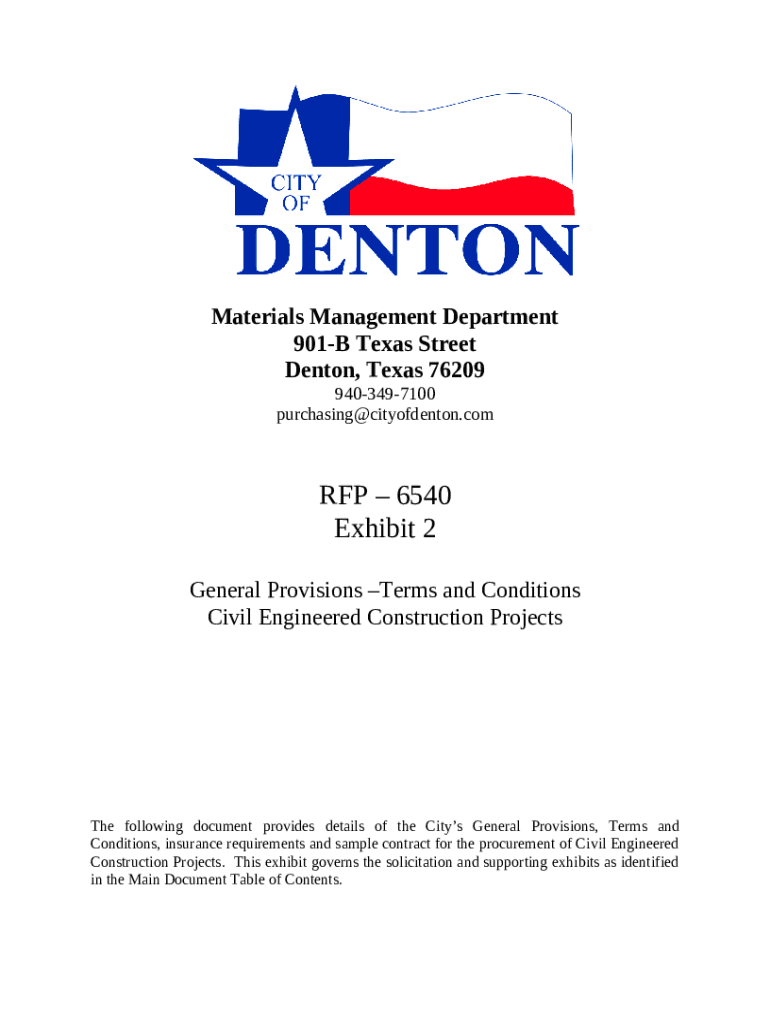 7061 Bid Invitation - COD - City of Denton Doc Template | pdfFiller