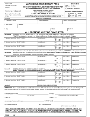 Fillable Online Active-Member-Beneficiary-Form-Instructions. ... Fax ...