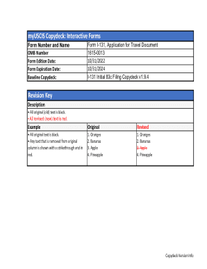 Fillable Online Form I 131 APPLICATION FOR TRAVEL DOCUMENT Fax Email ...