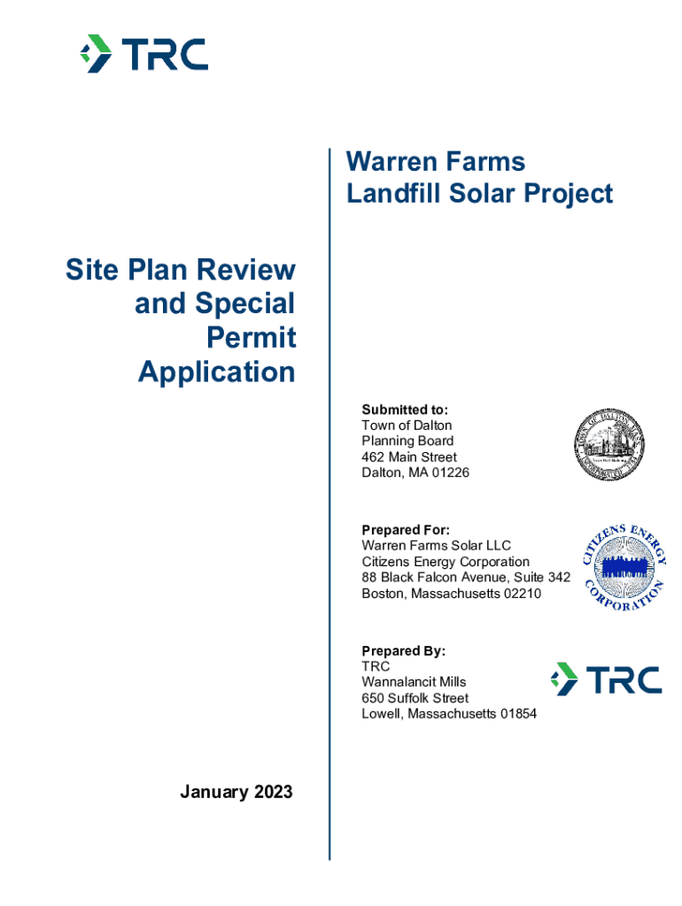 Fillable Online Site Plan Review and Special Permit Application Fax ...
