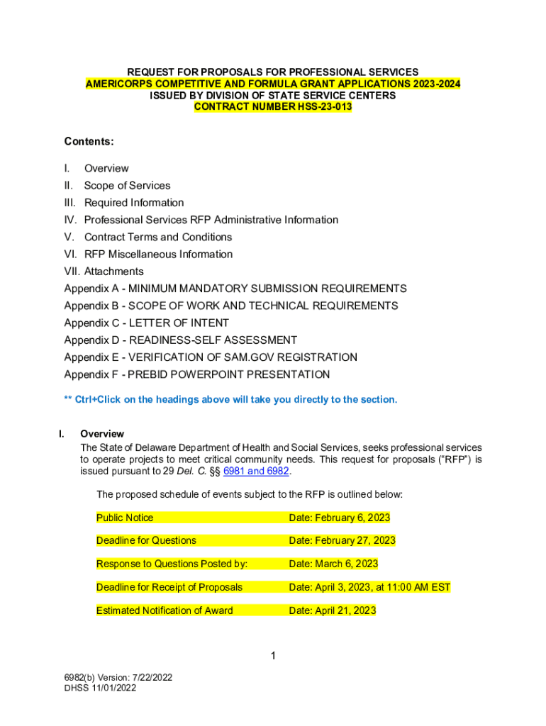 Fillable Online bidcondocs delaware 2023-2024 SerVermont AmeriCorps ...