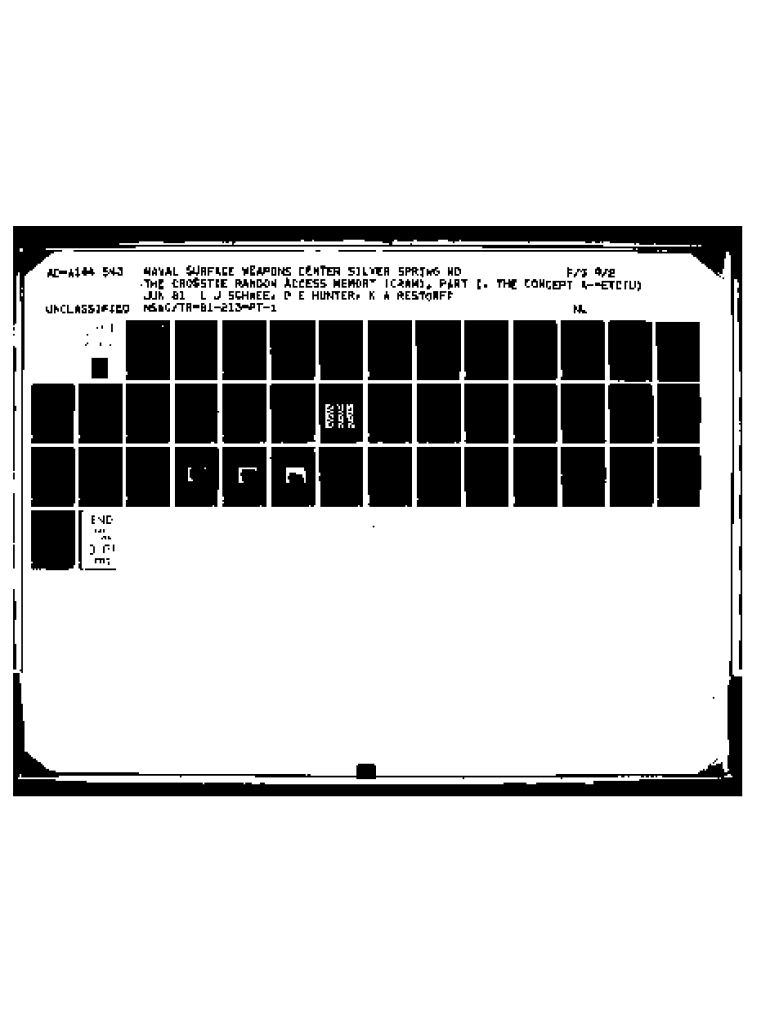 Fillable Online The Crosstie Random Access Memory (CRAM). Part I. The ...