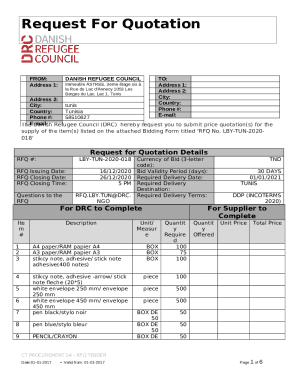 Request for quotation (RFQ) for IT equipment Doc Template | pdfFiller