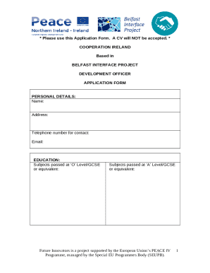 * Please use this Application Doc Template | pdfFiller