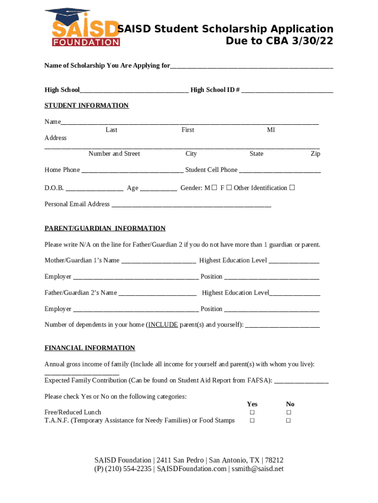 Harold I. Gach Memorial Scholarship Application Doc Template | pdfFiller