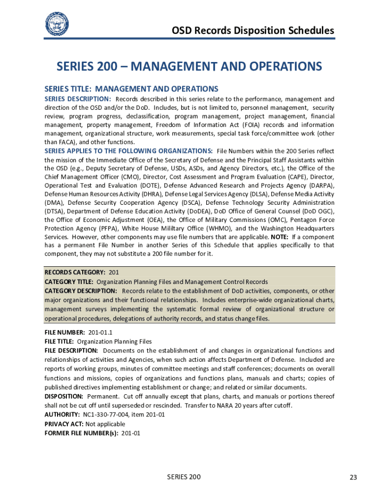 Fillable Online Annual OSD Records and Information Management Training ...