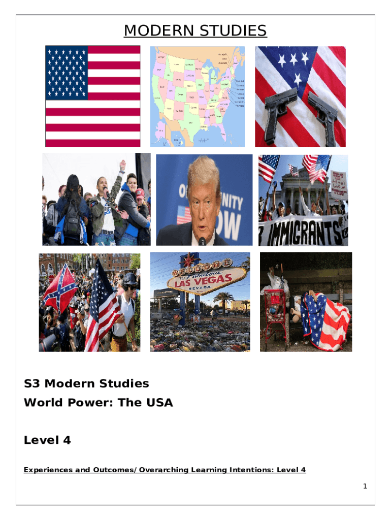 National 3 Modern Studies Course Support Notes Doc Template | pdfFiller