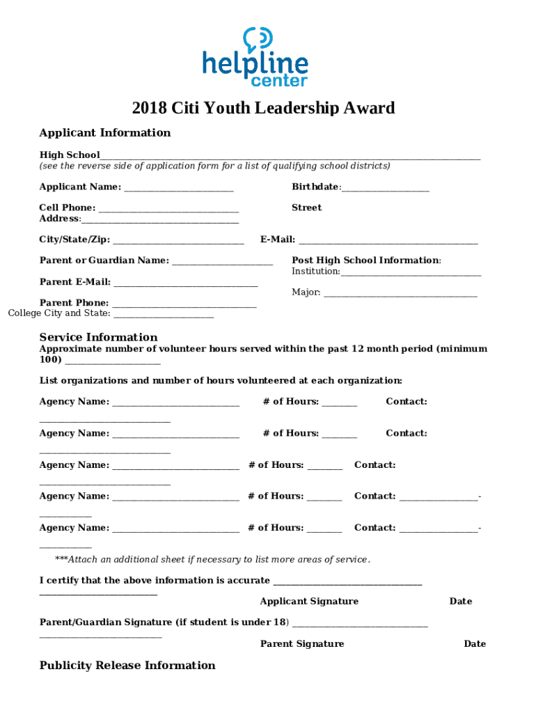 2018-2019 US Senate Youth Program Application Doc Template | pdfFiller