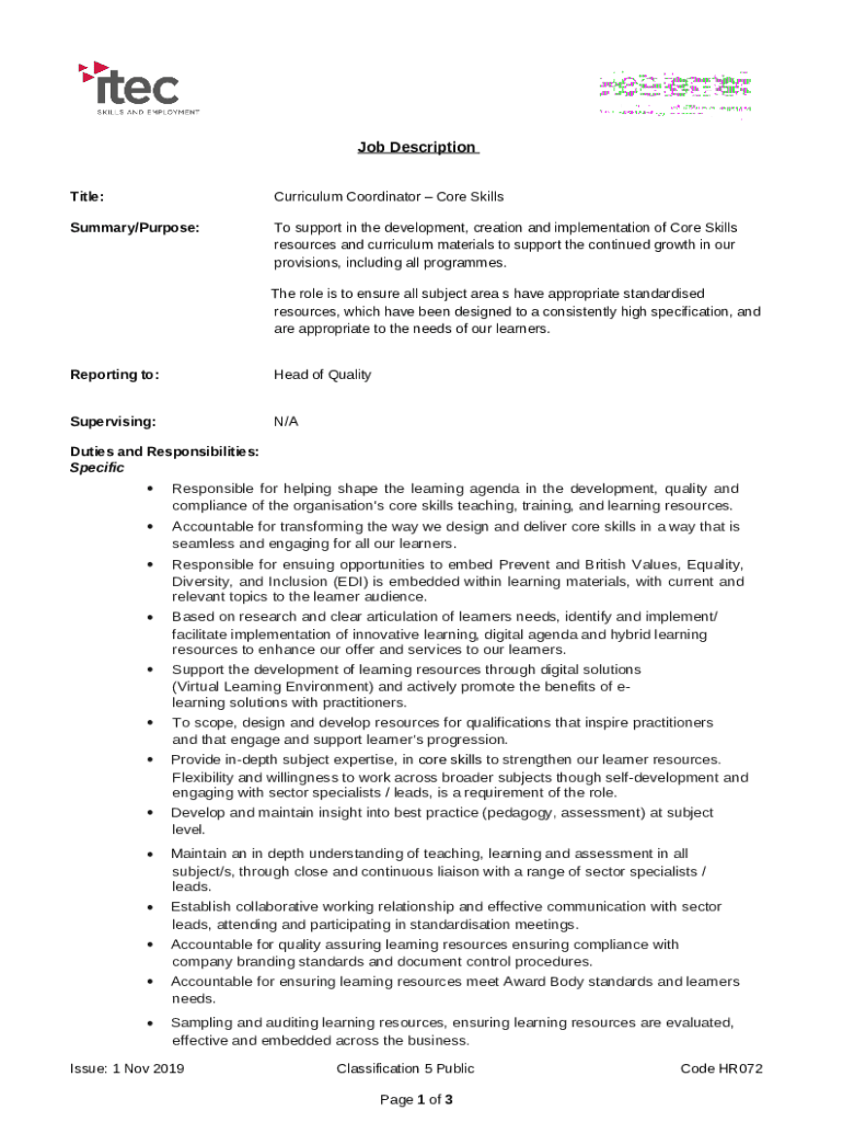 Core Curriculum Coordinator - Stanford University Careers Doc Template ...