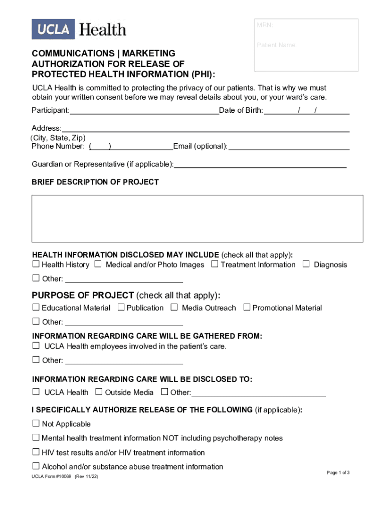 Fillable Online communications-marketing-authorization-release-phi. ... Fax Email Print - pdfFiller