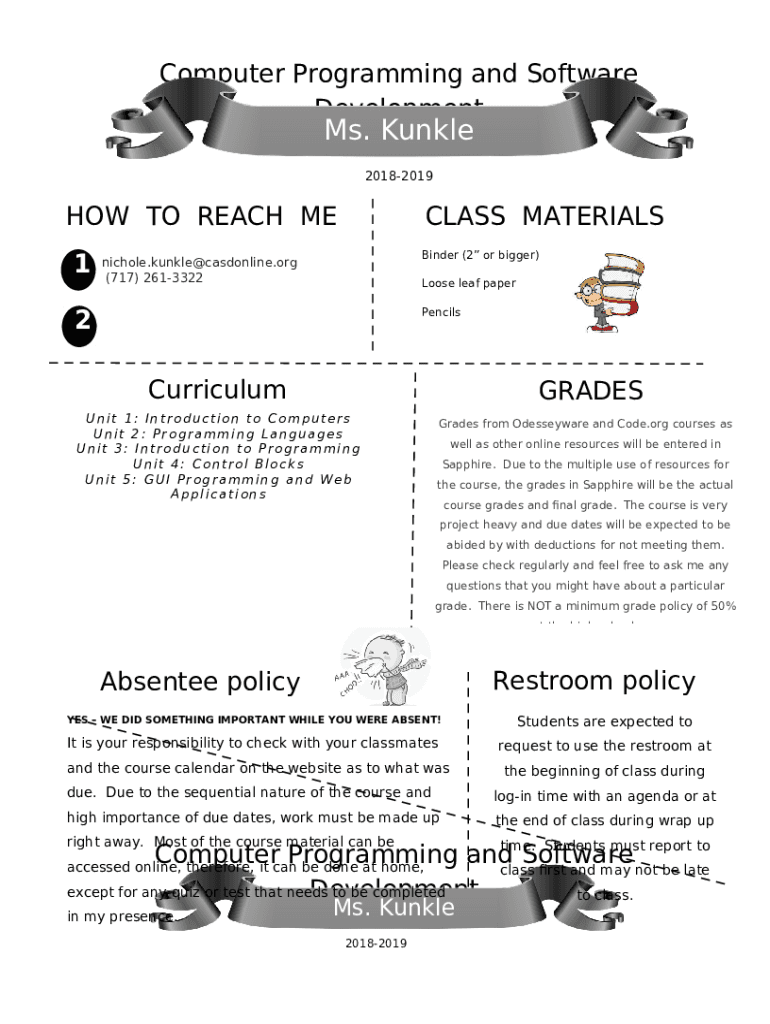 Chapin High School Course Syllabus Acknowledgement & ... Doc Template ...