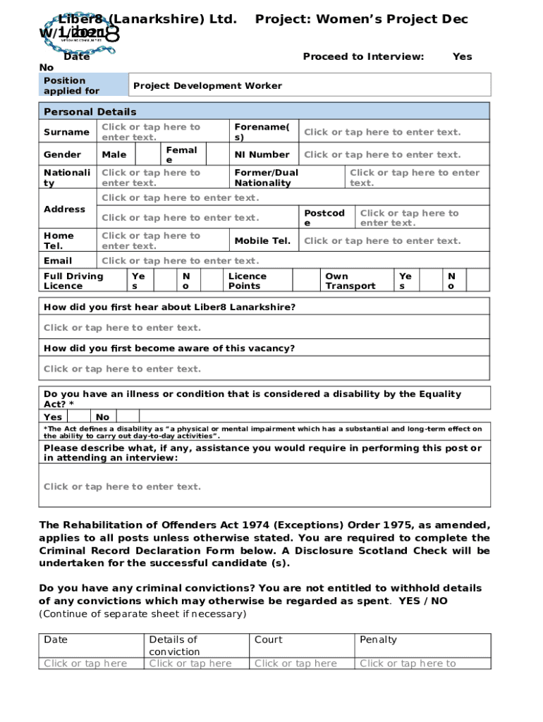 Liber8 (Lanarkshire) Ltd. Project Doc Template | pdfFiller