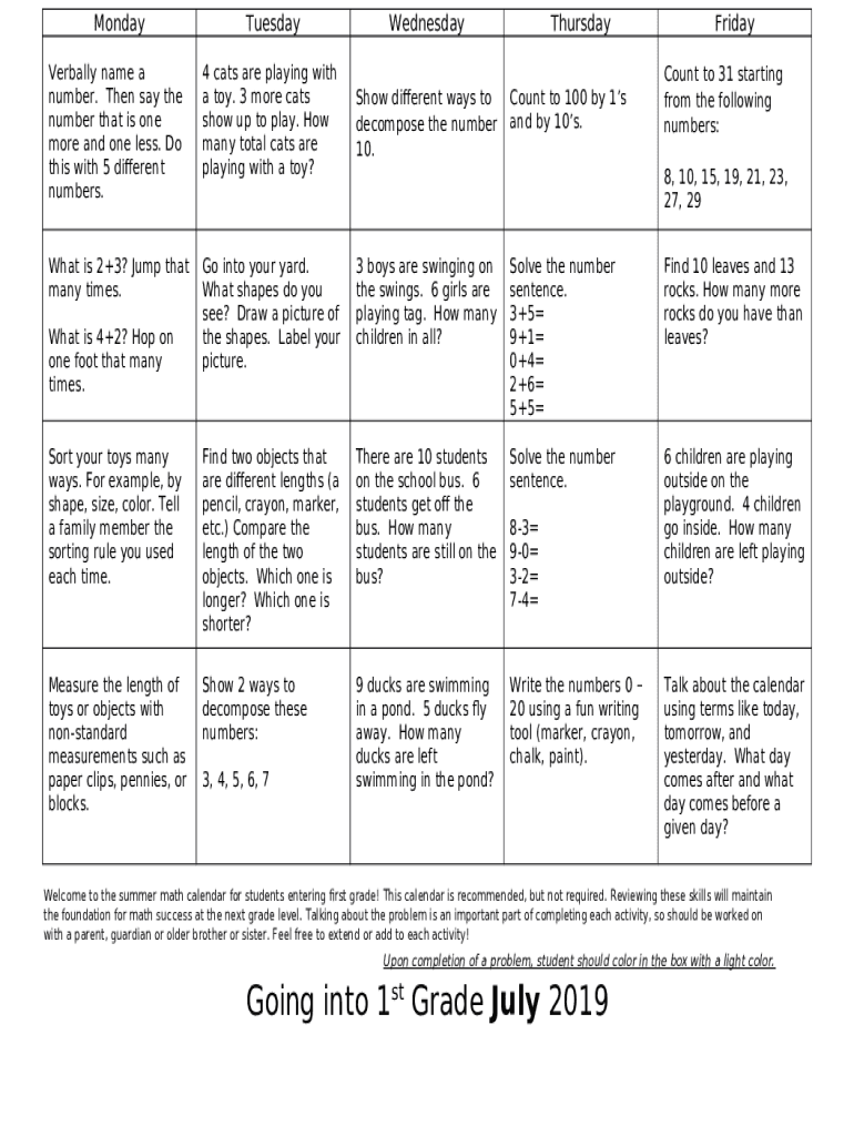 6. Early Number Concepts and Number Sense Doc Template | pdfFiller