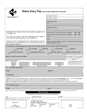 Rates Rebate Application Doc Template | pdfFiller