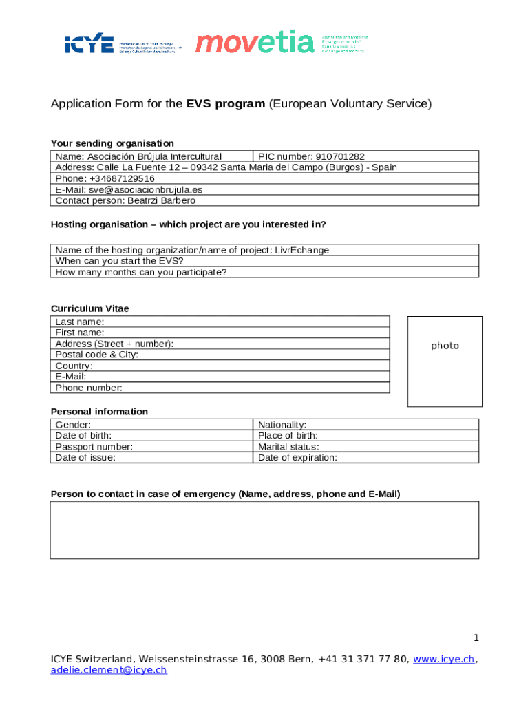 application for esc project coordinated by Doc Template | pdfFiller