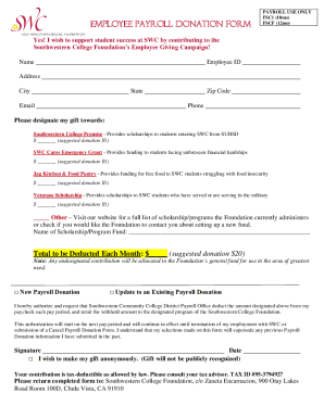 Fillable Online How to create a donation form for employee giving ...