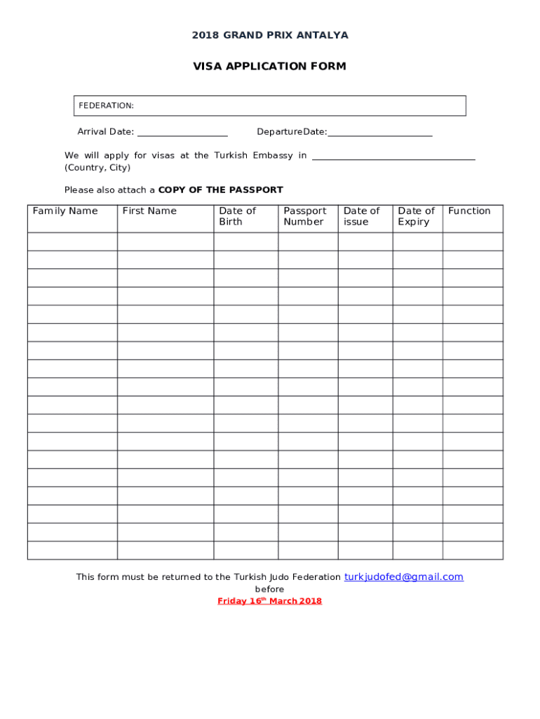 How To Complete The Turkey Visa Application Doc Template | pdfFiller