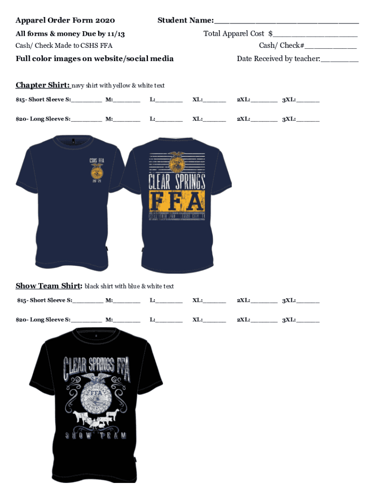Fillable Online 17+ Apparel Order Form Templates No.+ Free Word, PDF ...