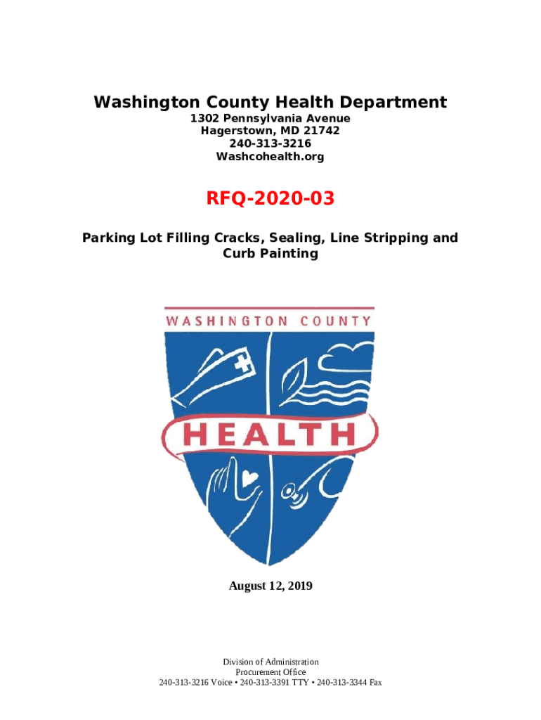 RFQ-2020-03 REQUEST FOR QUOTATION Parking Lot ... Doc Template | pdfFiller