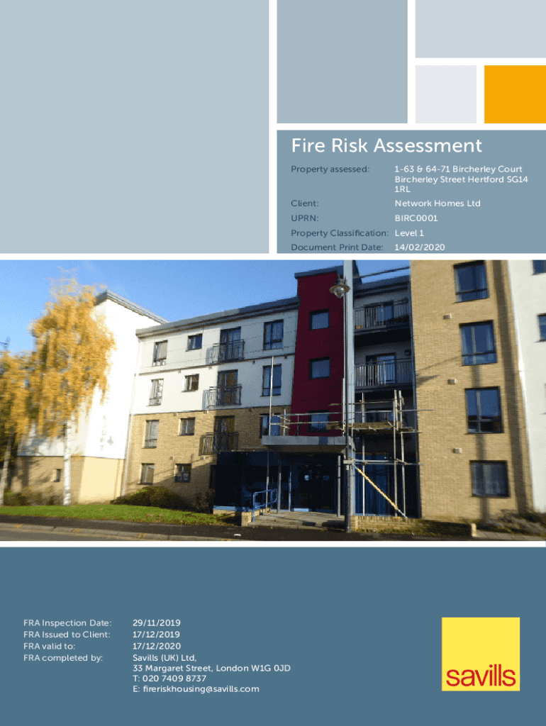 Fillable Online Fire Risk Assessments - Avon Fire & Rescue Service Fax ...