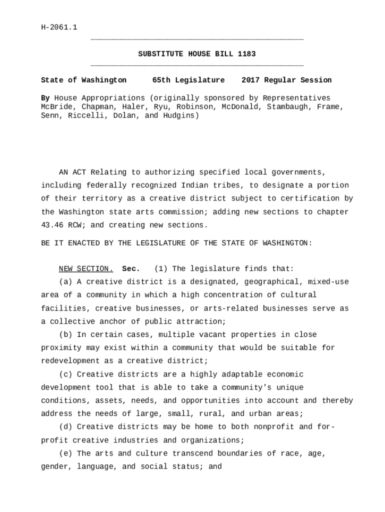 HOUSE BILL REPORT HB 1183 Doc Template | pdfFiller