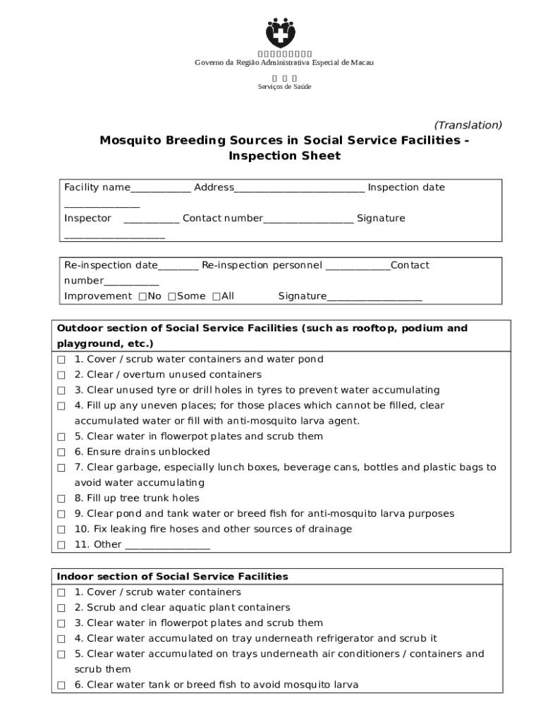Request a Free Mosquito Inspection or File a Standing ... Doc Template ...
