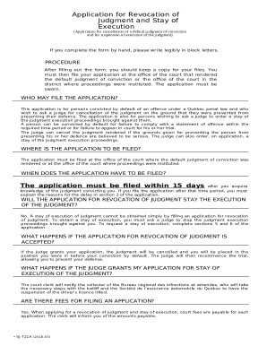 Application for Revocation of Judgment and Stay of Execution ... - ville waterloo qc Doc ...