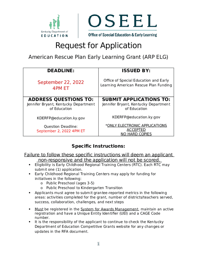 American Rescue Plan (ARP) Act Child Care Stabilization ... - education ...