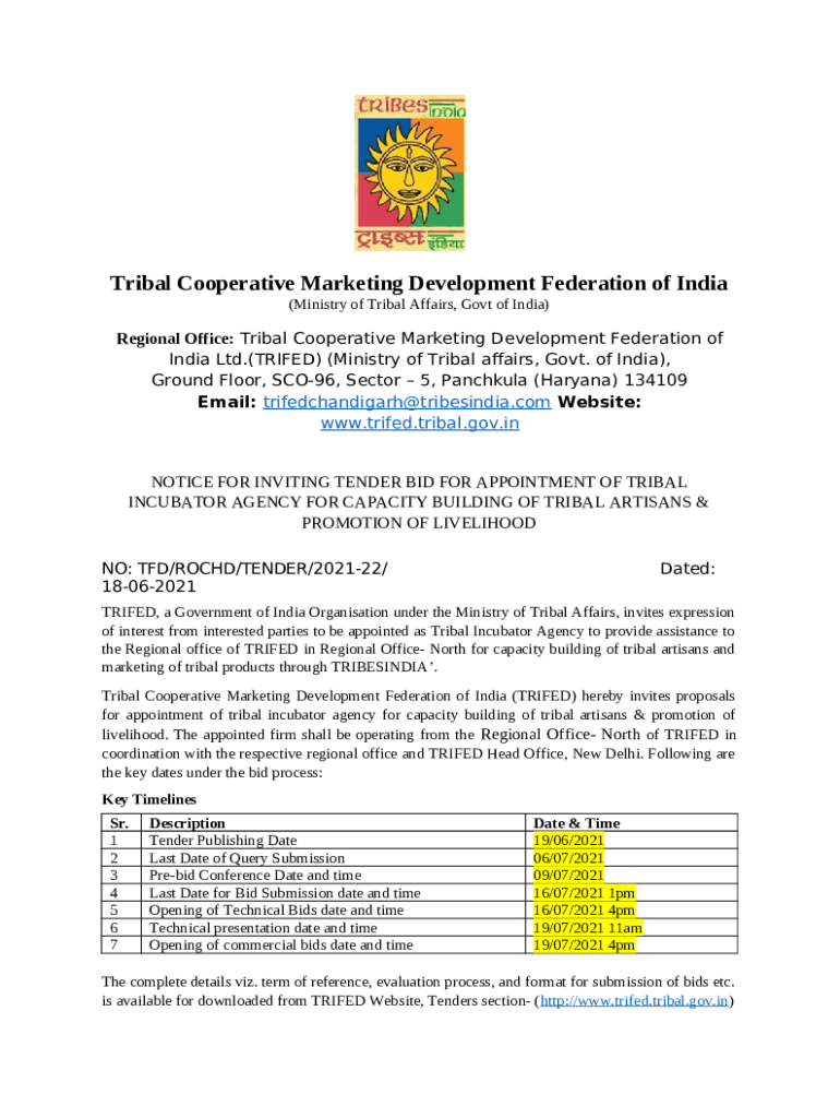 Regional Office: Tribal Cooperative Marketing Development Federation of ...