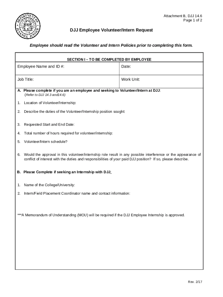 Department of Juvenile Justice Volunteer/Mentor/Intern ... Doc Template ...