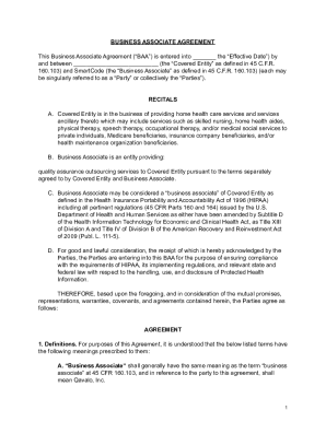 Fillable Online Generic-BAA-Template.doc Fax Email Print - pdfFiller