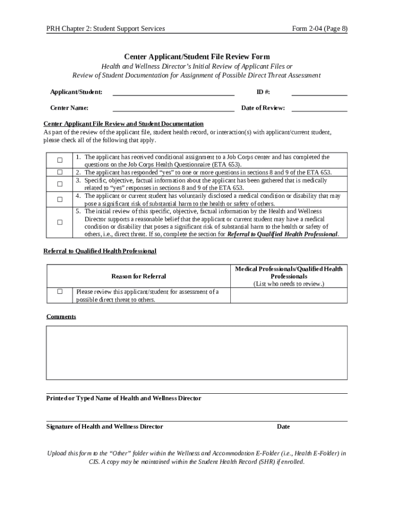 2-04 Individualized Assessment of Possible Direct ... Doc Template | pdfFiller