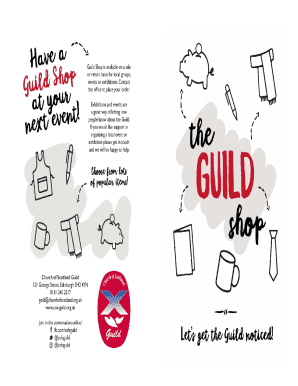 Guild order . Merchandise order for the Guild shop Doc Template | pdfFiller