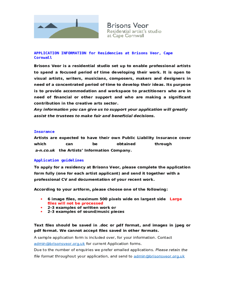 Residential artists' studio at Cape Cornwall Doc Template | pdfFiller