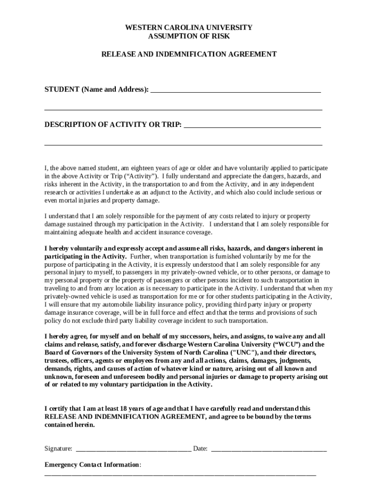 WCU Standard Facilities Use Agreement Doc Template | pdfFiller