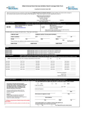 Fillable Online Event Services at Allied Universal Fax Email Print ...