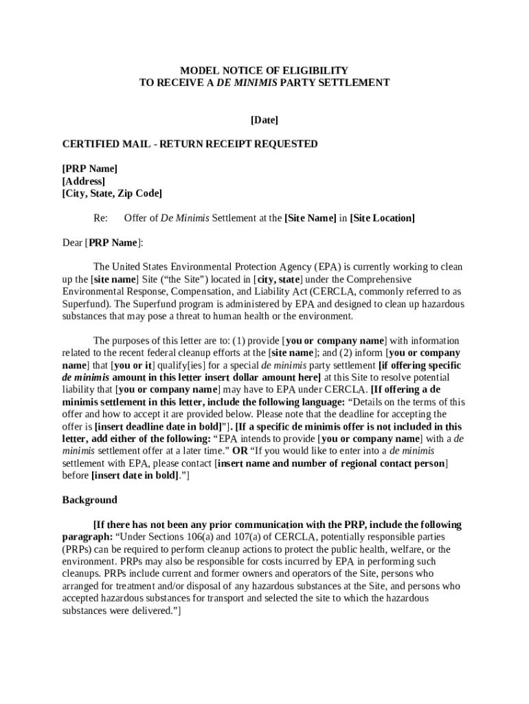 Starmet CMI Superfund Site; Notice of Proposed De ... Doc Template | pdfFiller