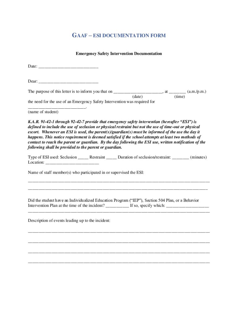 Fillable Online ESI Reporting Form Fax Email Print - pdfFiller